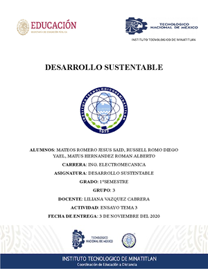 Escenario Modificado - Apuntes 5 - Desarrollo Sustentable Escenario ...