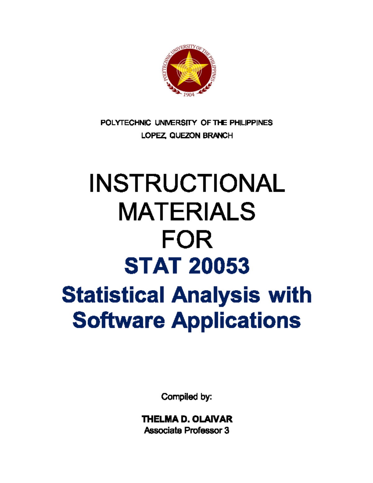 IM in Stats - Lecture notes - Statistic - Studocu