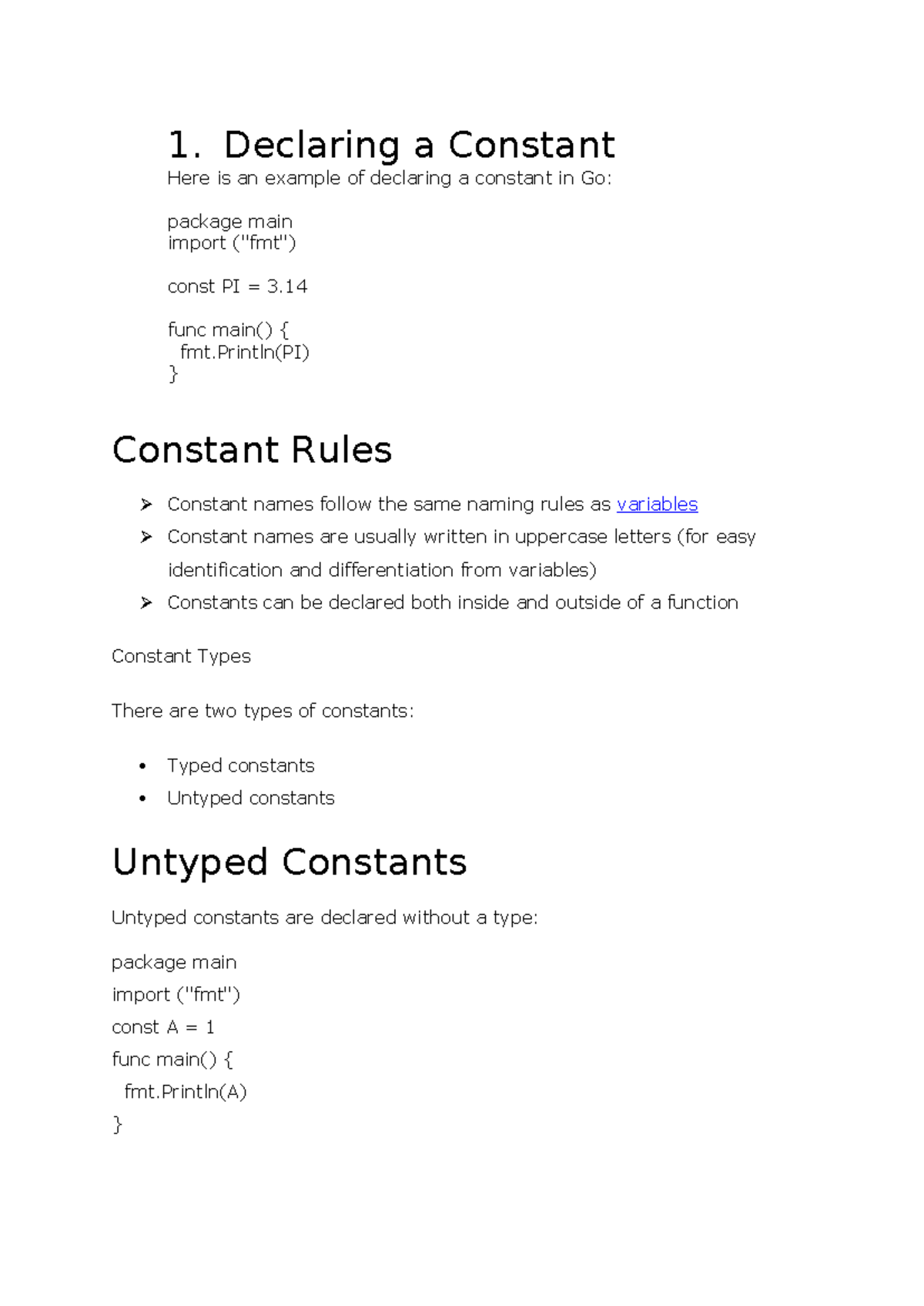 Prime numbers go programming - 1. Declaring a Constant Here is an ...