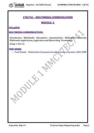 Multimedia communication notes - VTU - Studocu
