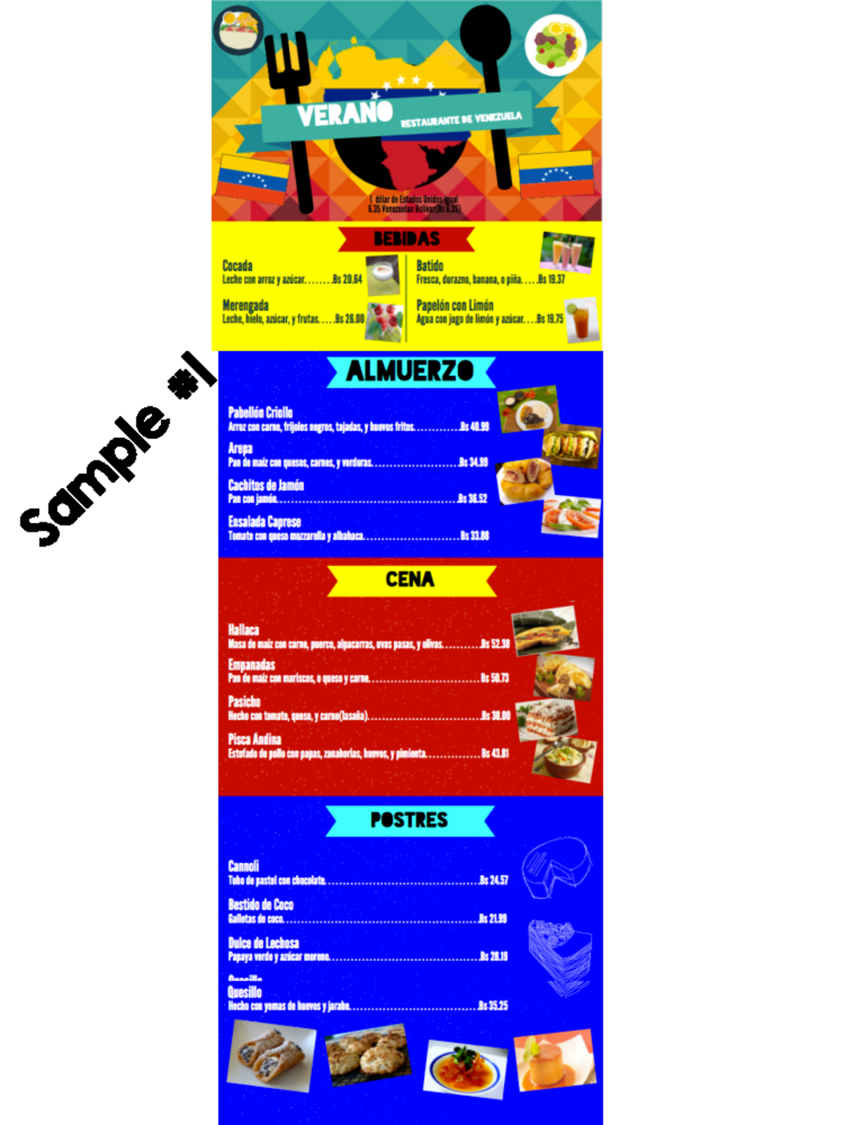 Spanish Food Project La Comida Menu Infographic-1 - Grading Rubric: 4 ...