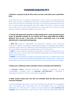 questionario CBCL - Questionário do Comportamento da Criança CBCL (T. M ...