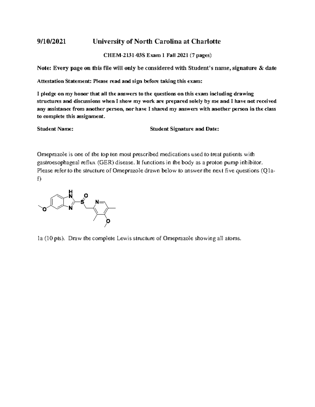 Koohang Sample Exam 1 - 9/10/2021 University of North Carolina at ...