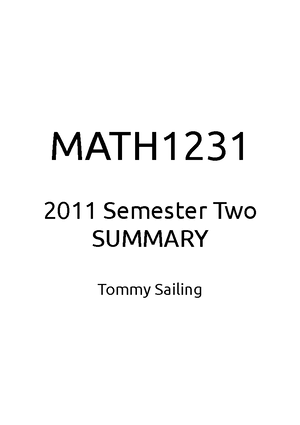 MATH1241 - UNSW Sydney - Higher Mathematics 1B - Studocu