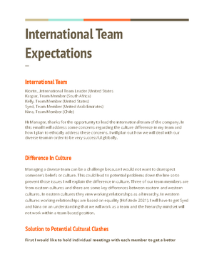 6-1 Assignment International Team Expectations - Module Six ...