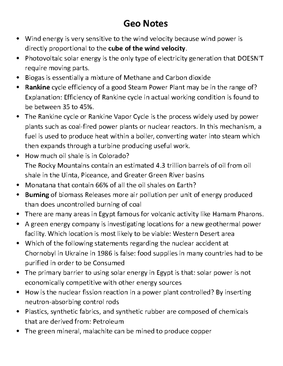 LO9 Energy sources - Geo Notes Wind energy is very sensitive to the ...
