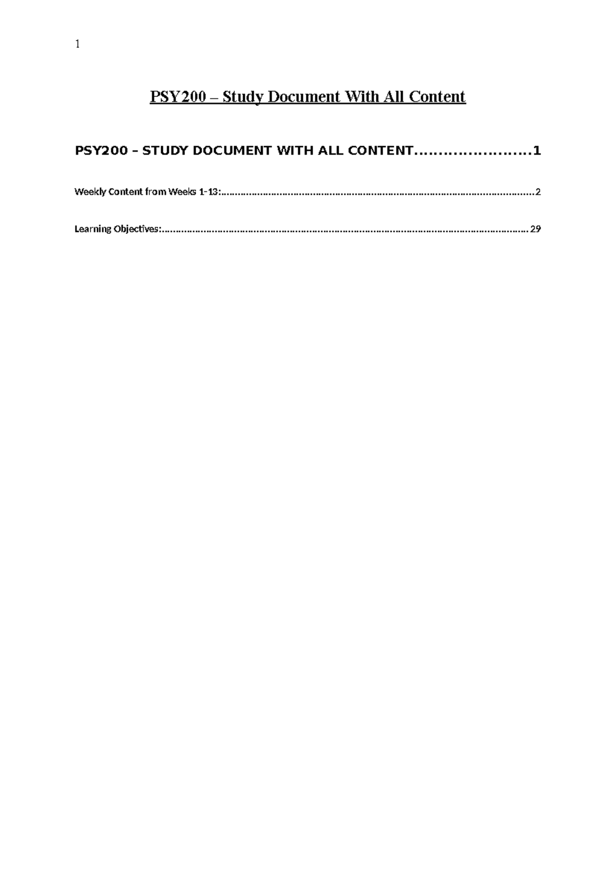 Study Doc for Exam - Summary Research Methods in Psychology A - PSY200 ...