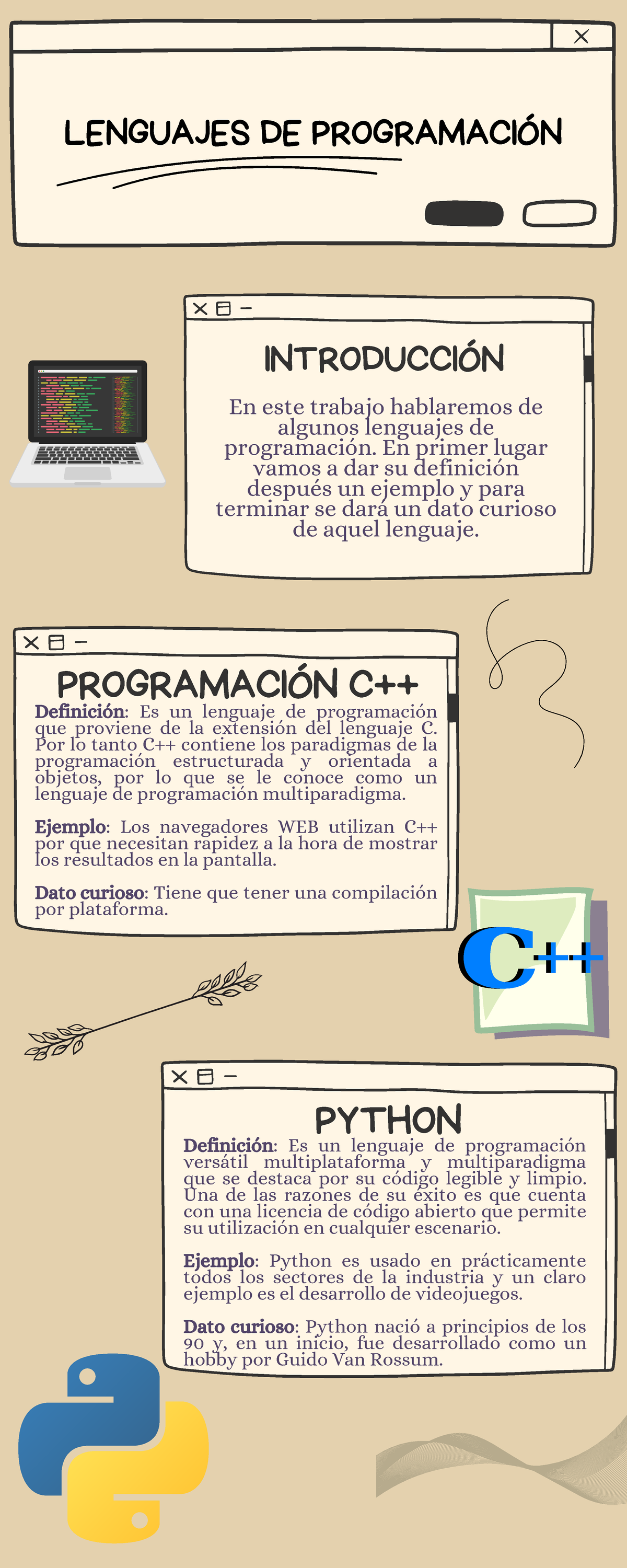 Lenguajes de Programación - INTRODUCCIÓN PYTHON LENGUAJES DE PROGRAMACIÓN PROGRAMACIÓN C++ - Studocu