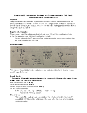 Module 7 Lab report - 1 Title: Experiment 8B: Module 7: Esterification ...