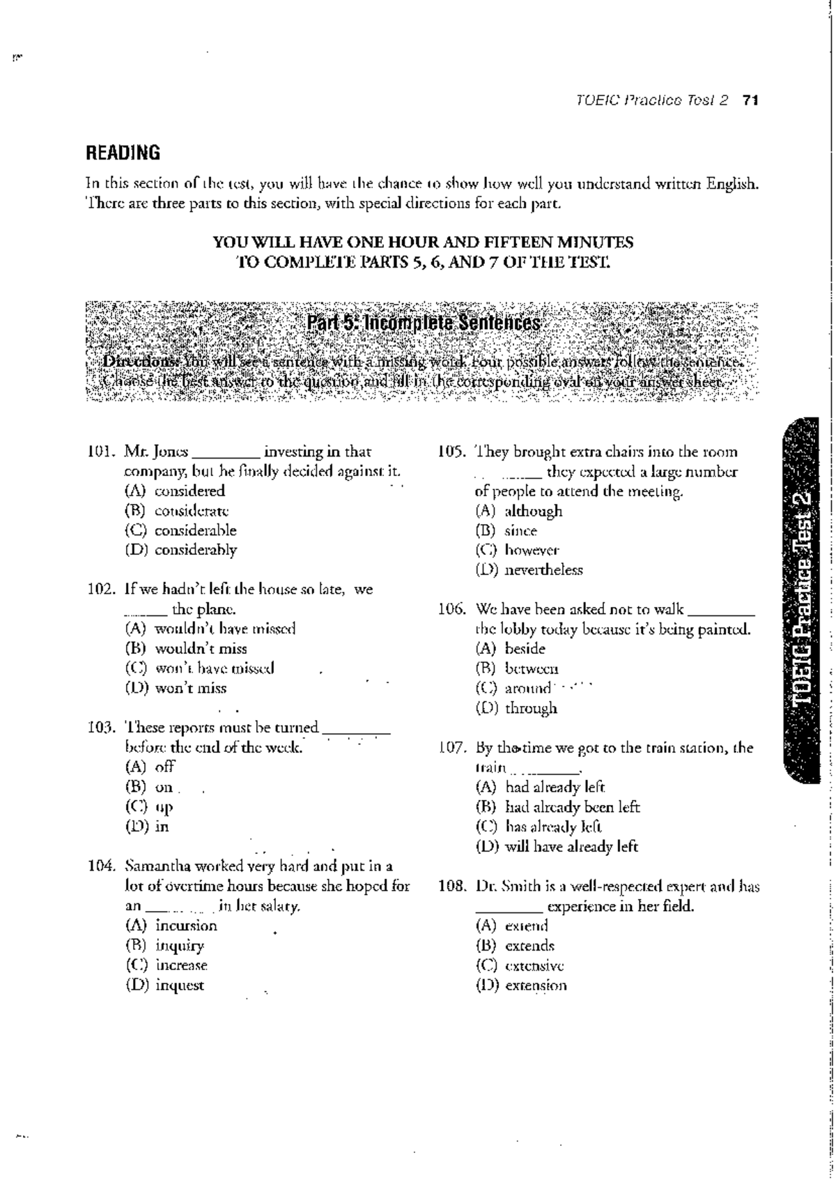 Test 6 Reading - fhgfgh - English - HCMUTE - Studocu