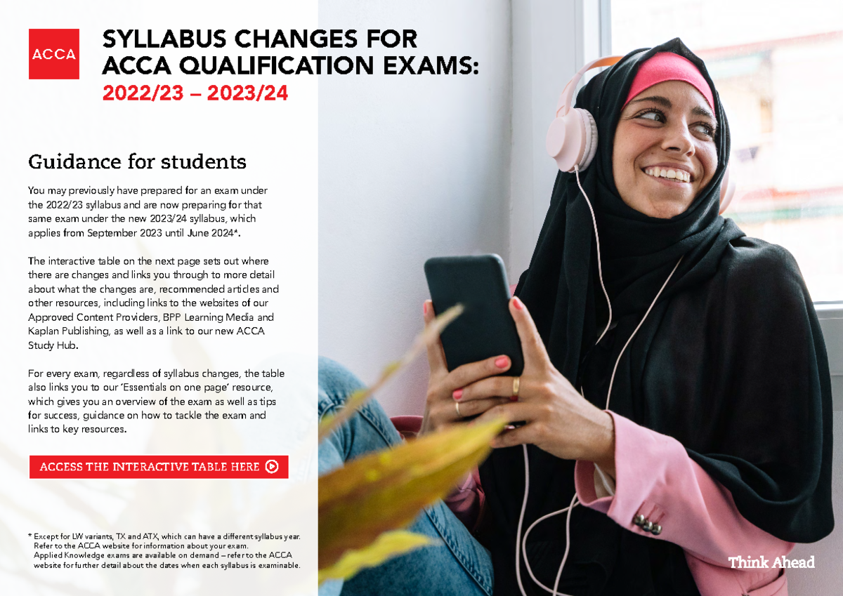Syllabus-changes - HELPFUL - Guidance for students You may previously ...