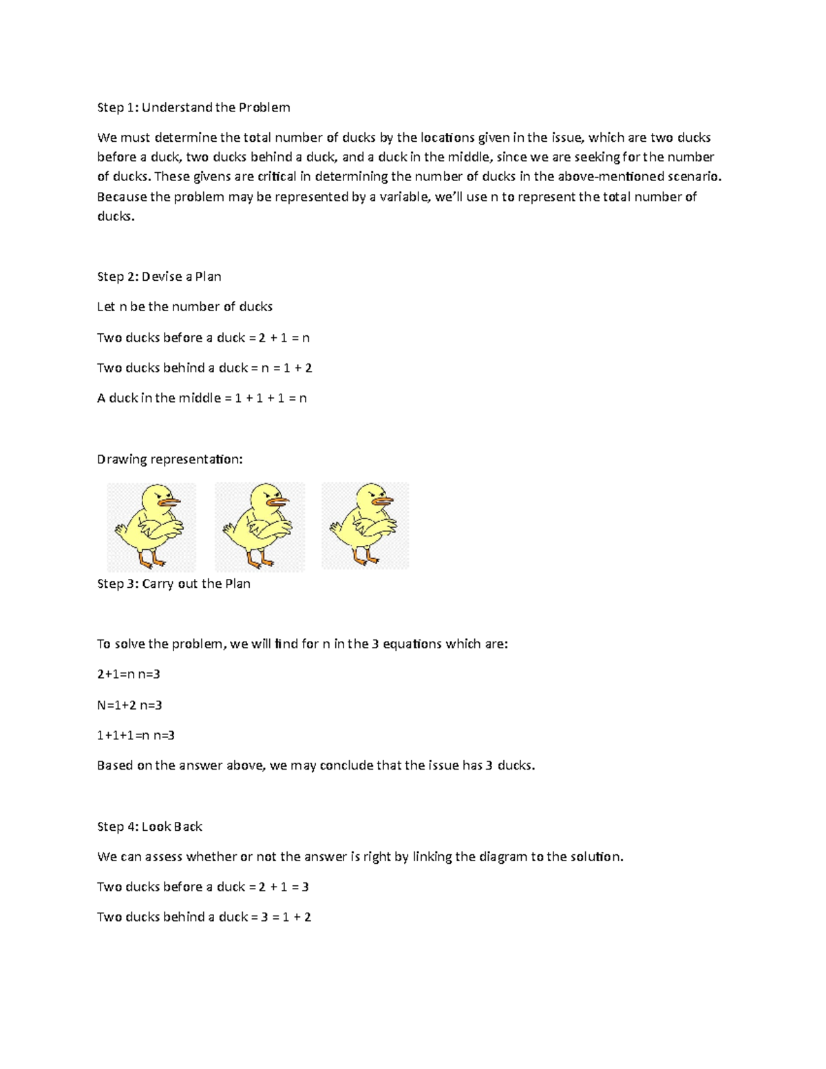 Duckyduckvvvggg - Step 1: Understand the Problem We must determine the ...