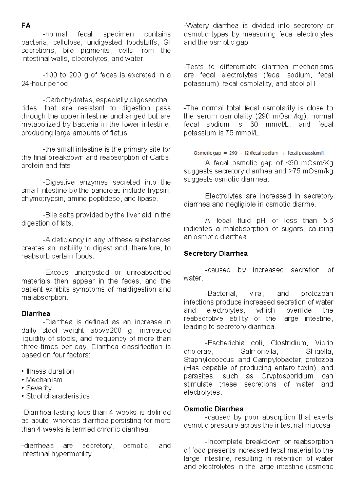FA - sdadasdas - FA normal fecal specimen contains bacteria, cellulose ...