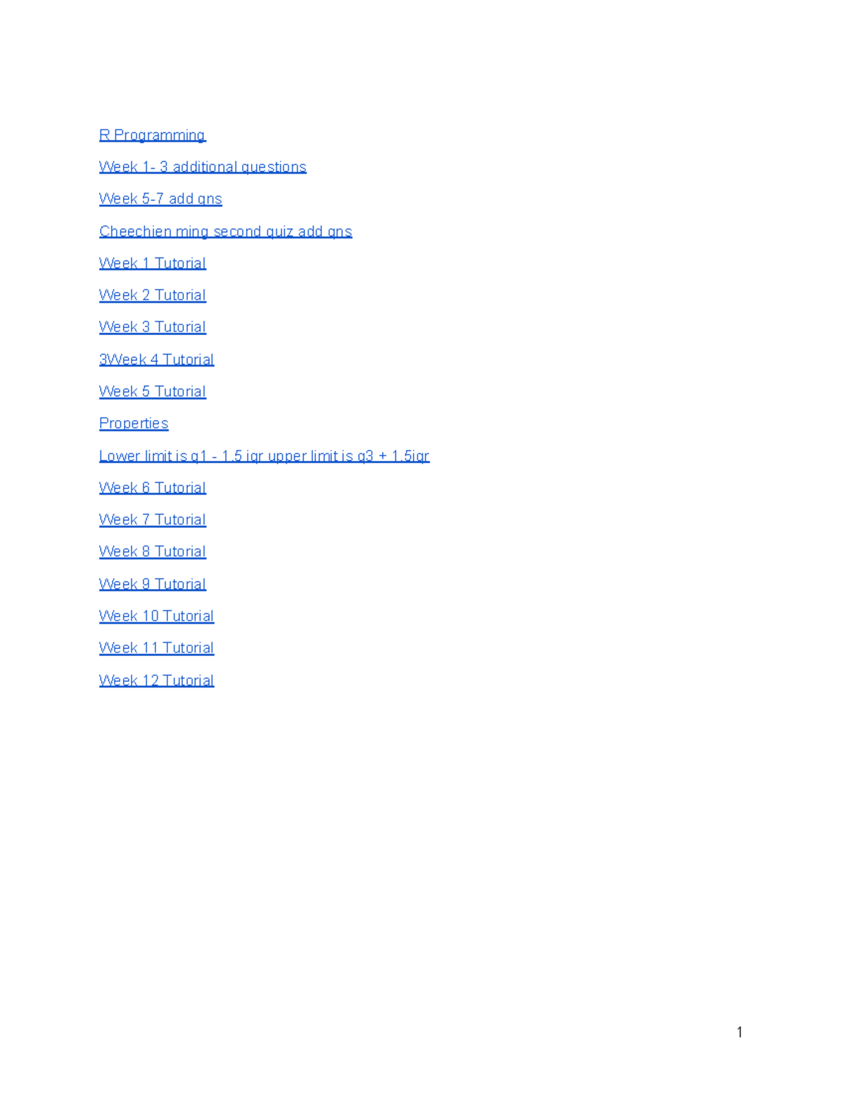 Statistics & Analysis notes - R Programming Week 1- 3 additional ...