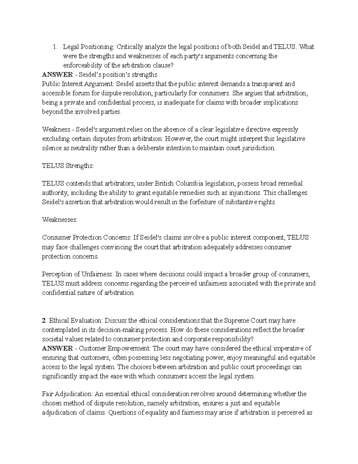 Vishav 2 - Computer systems - Legal Positioning: Critically analyze the ...