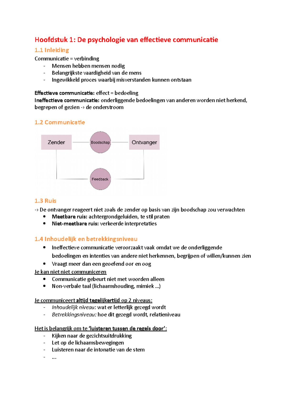 RSV - Samenvatting RSV Lager Onderwijs - Hoofdstuk 1: De psychologie ...