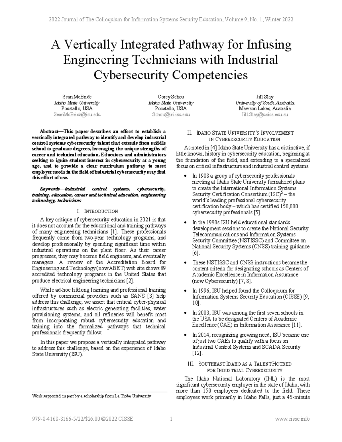 Vertically Integrated Pathway for Infusing Engineering Technicians with ...
