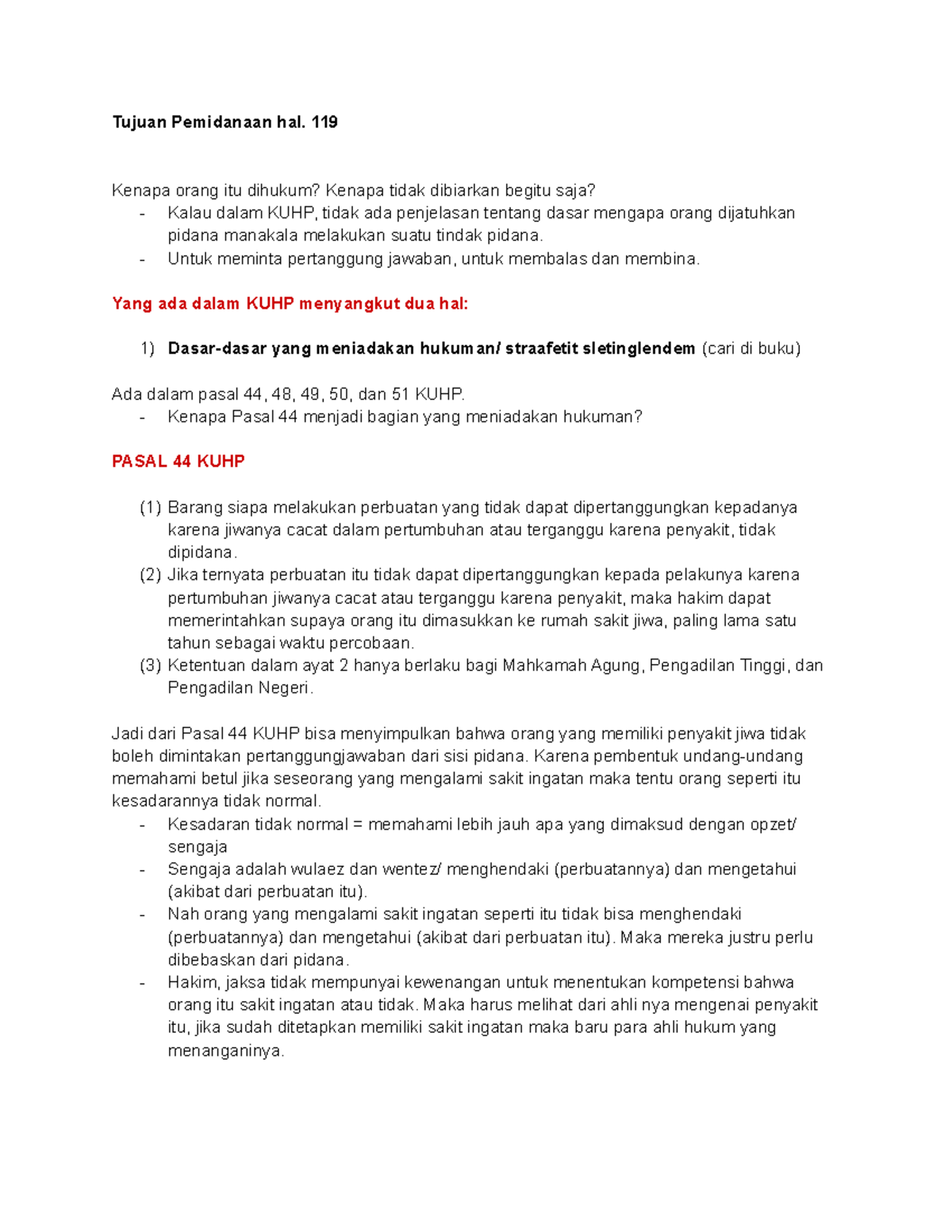 02. UAS Penologi - Tujuan Pemidanaan hal. 119 Kenapa orang itu dihukum? Kenapa tidak dibiarkan ...