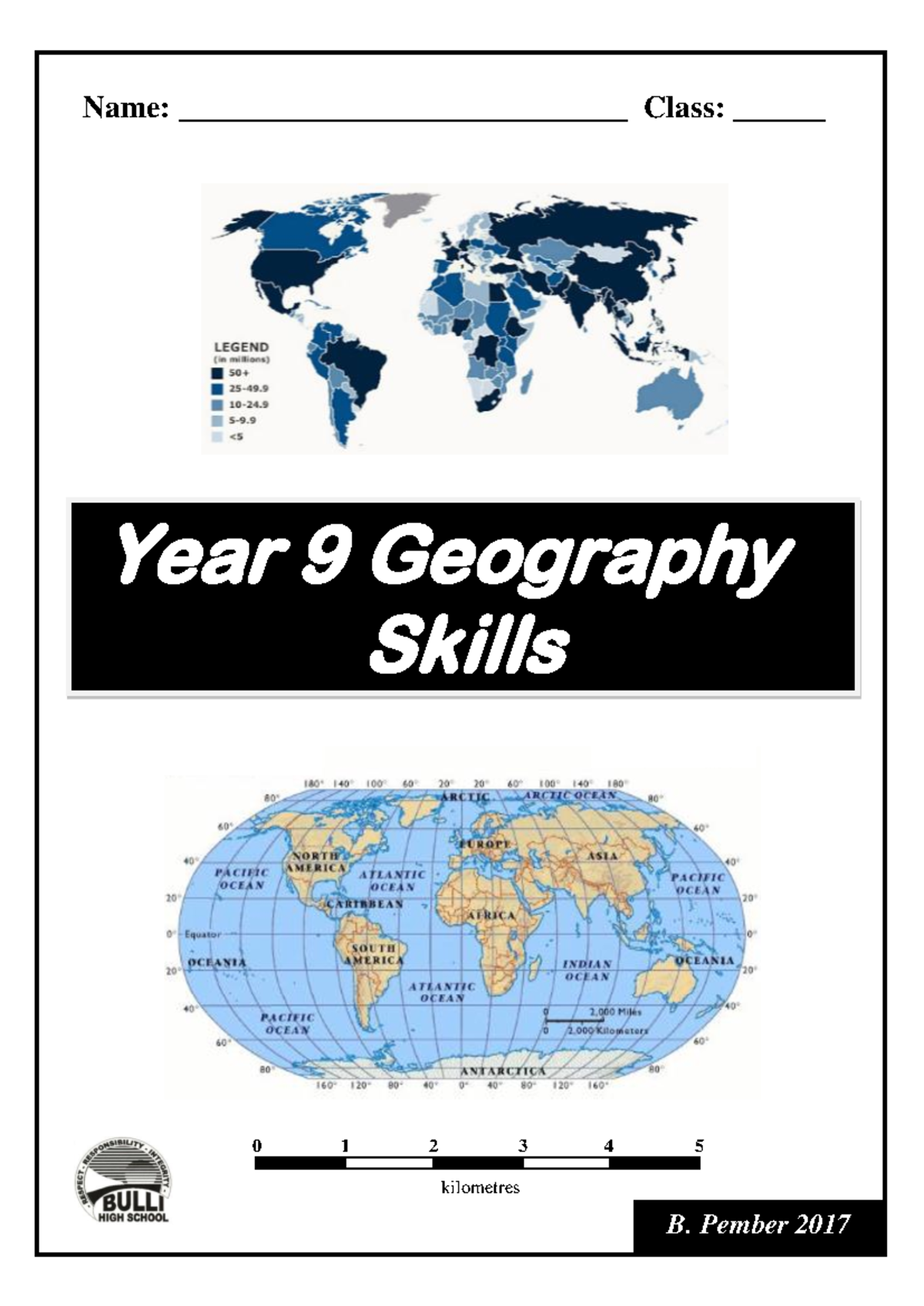 Year 9 Geography Skills Booklet-1 - ####### 01 2 3 4 ####### kilometres ...