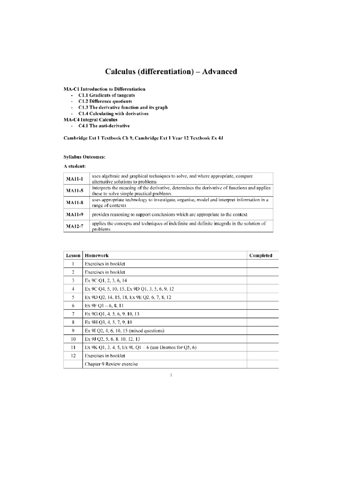 Differentiation lesson note - Studocu