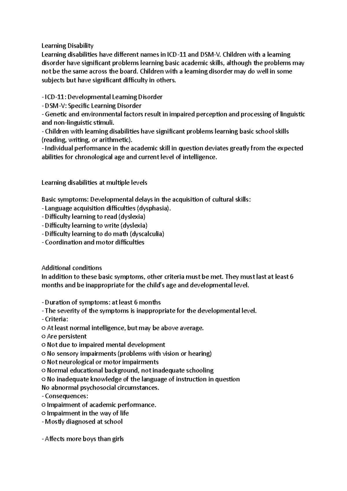 Learning Disability - General Psychology - Learning Disability Learning ...