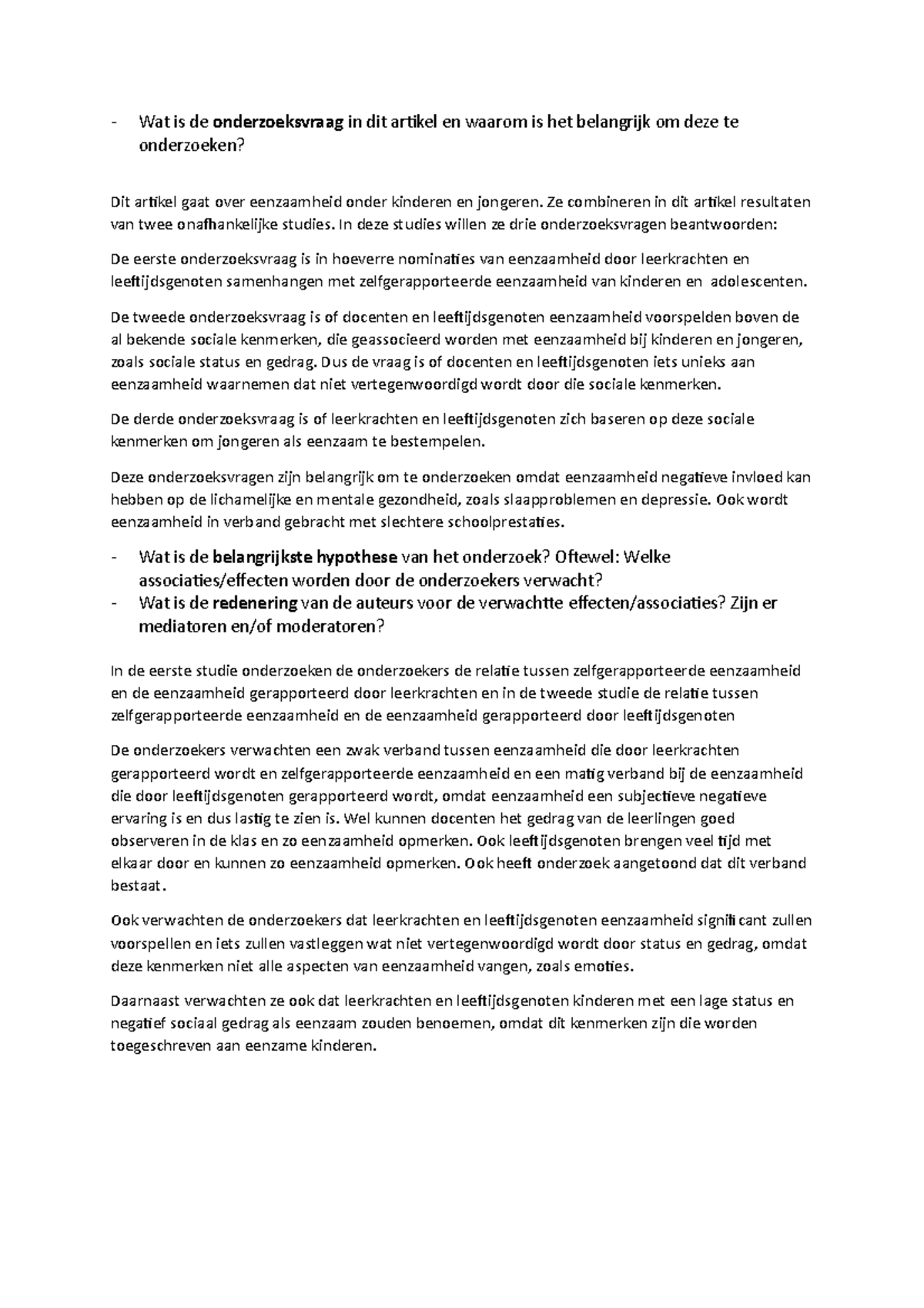 Presentatie IOSP - Wat is de onderzoeksvraag in dit artikel en waarom ...