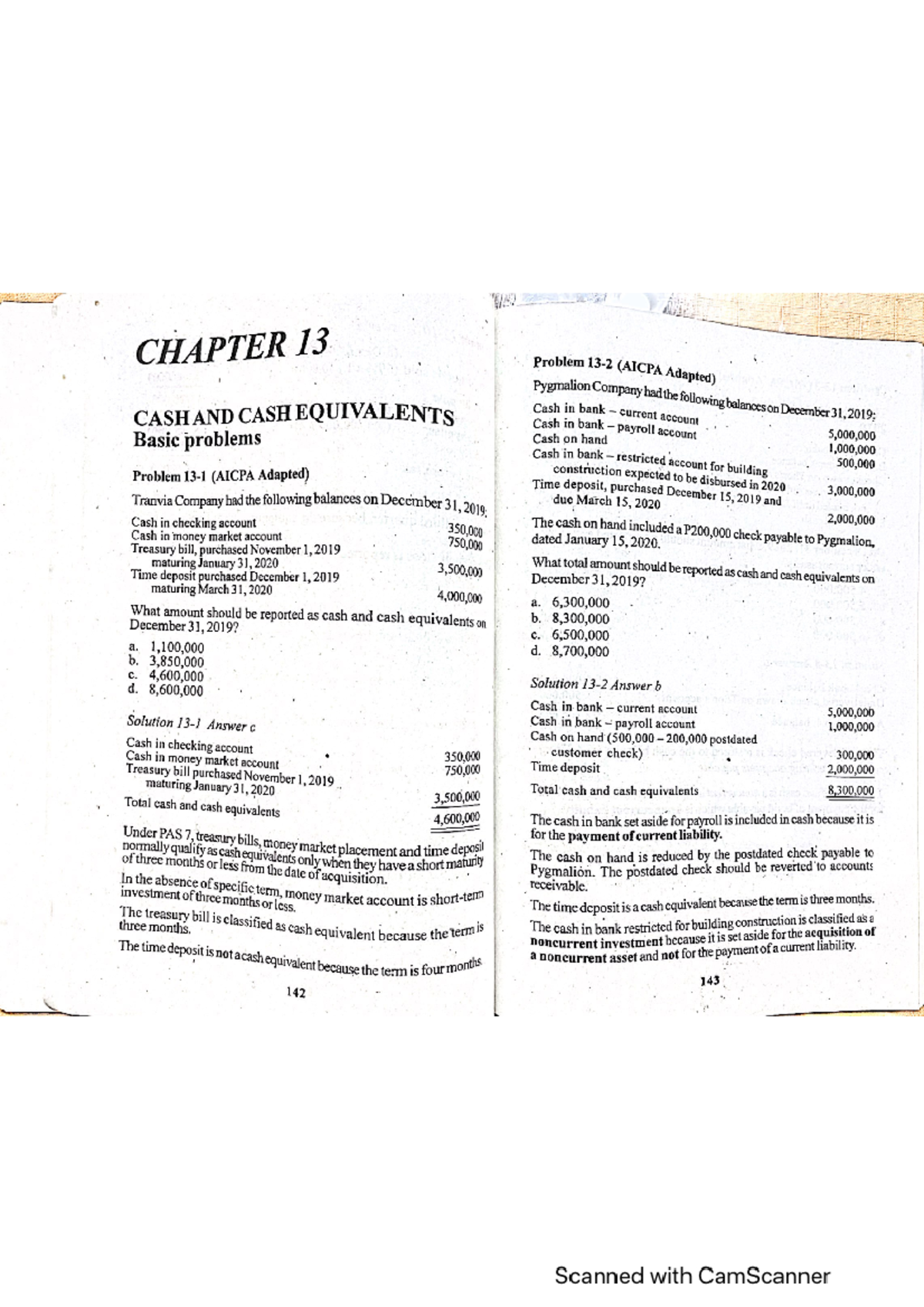 CASH AND CASH EQ. PRAC ACC - Accountancy - Xavier - Studocu