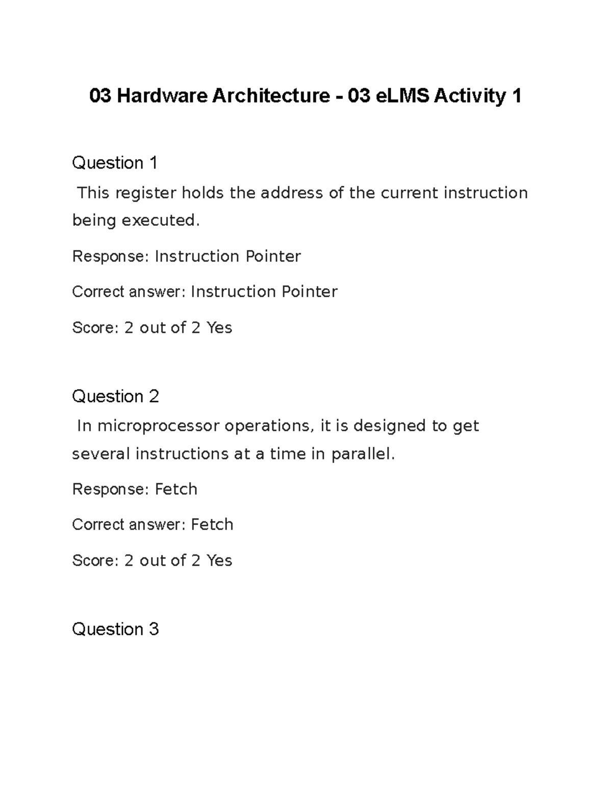03 Hardware Architecture - 03 e LMS Activity 1 - Response: Instruction ...