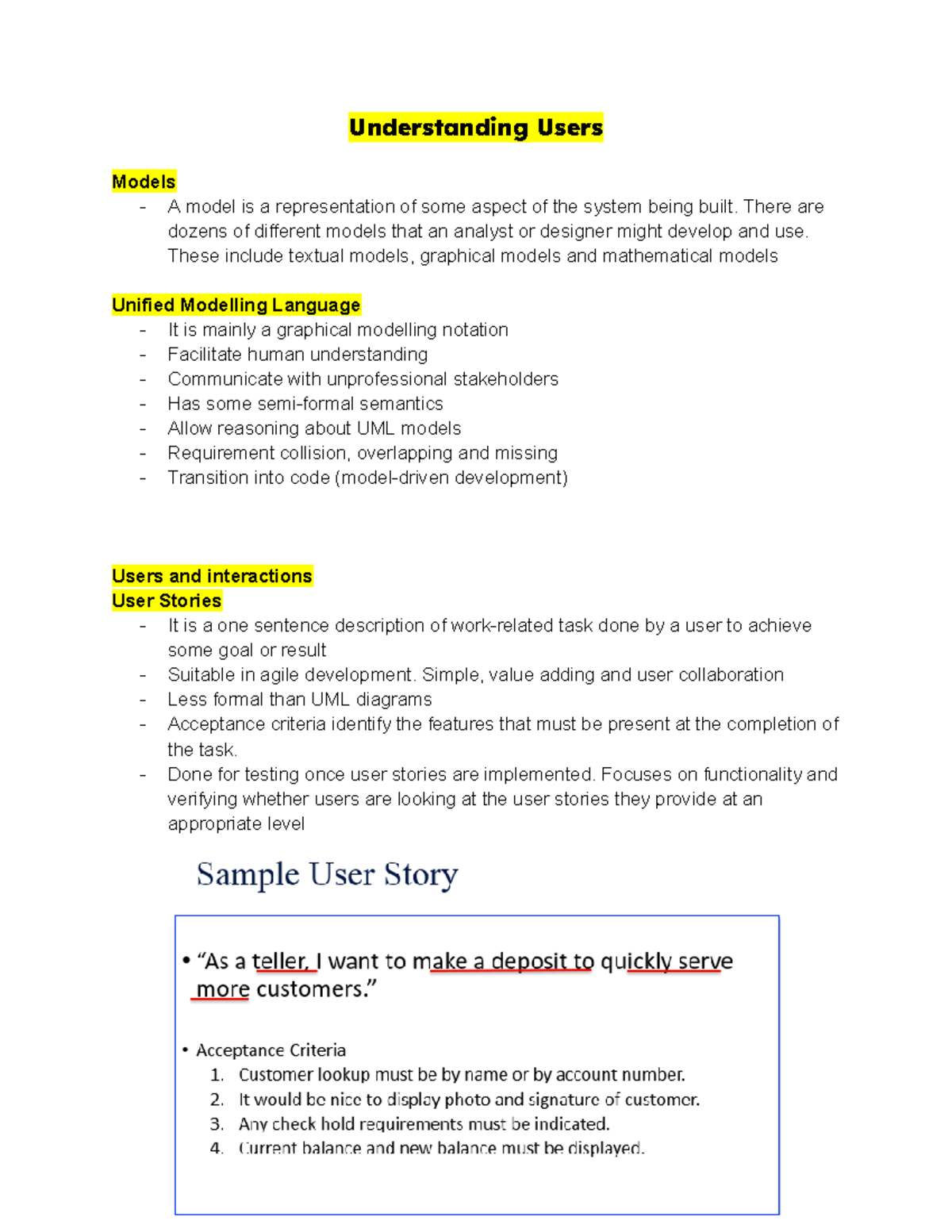 Lecture 4 Understanding Users - Understanding Users Models - A model is ...
