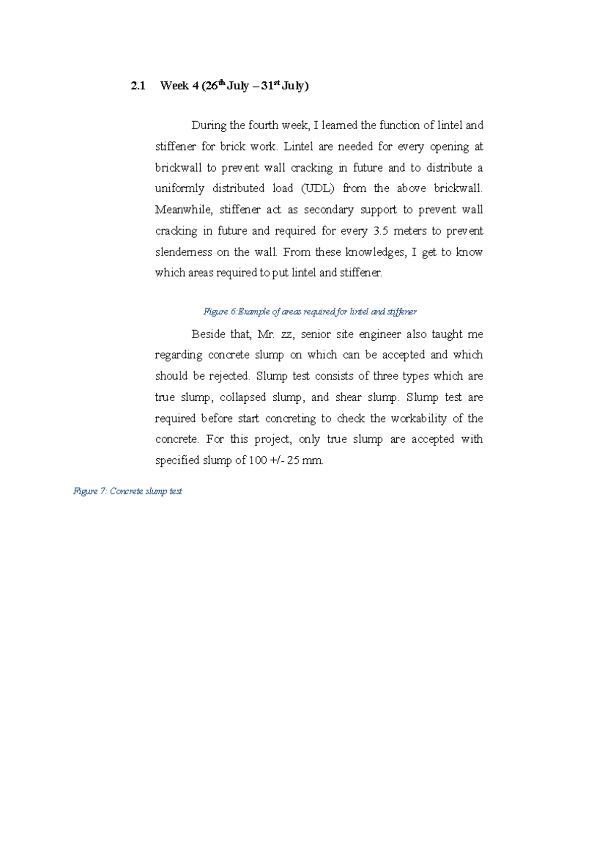 Week 4 - Industrial Training Report Example: Construction Site - UiTM ...