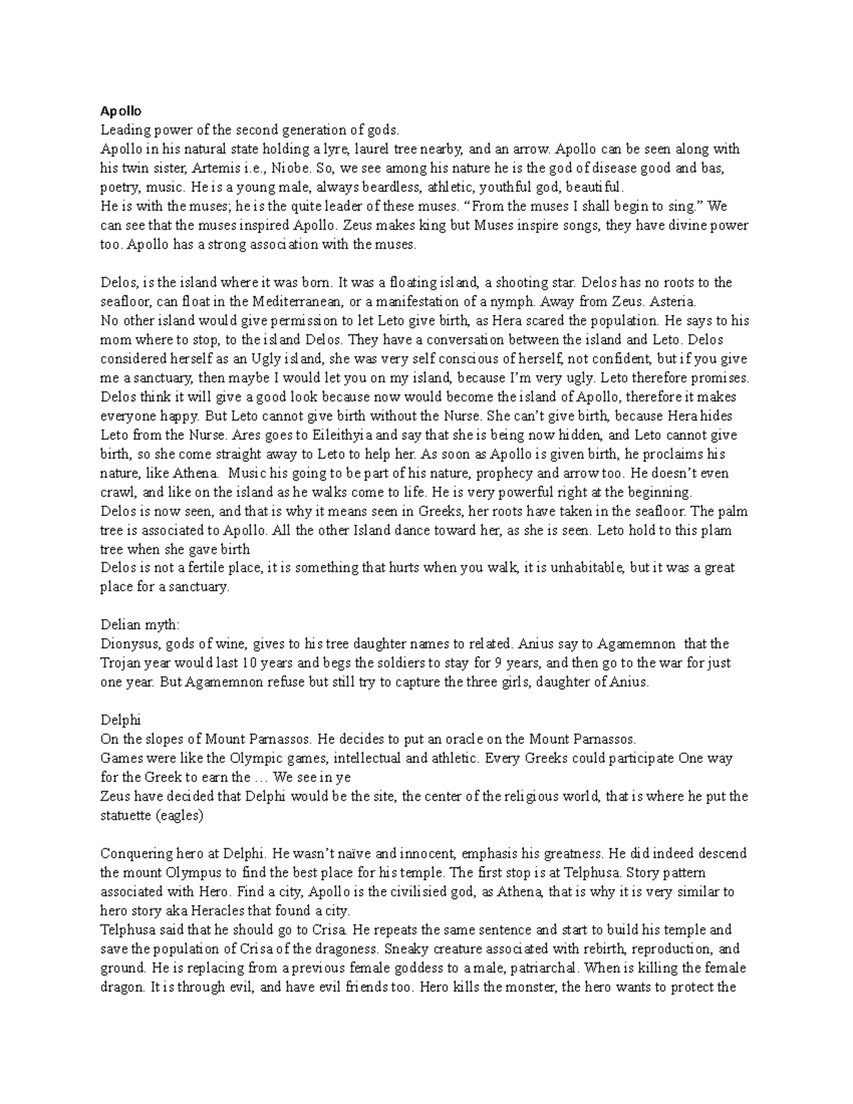 Apollo - Apollo Leading power of the second generation of gods. Apollo ...