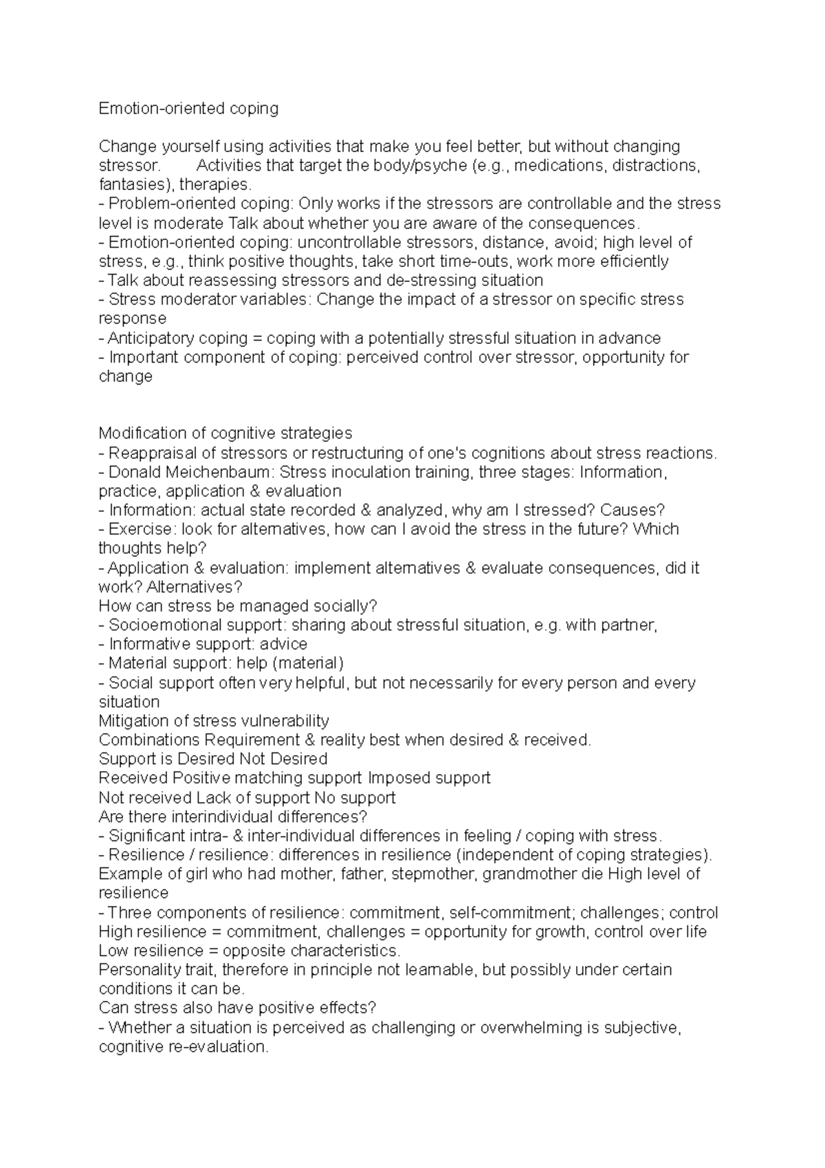 Emotion - Psycho - Emotion-oriented coping Change yourself using ...