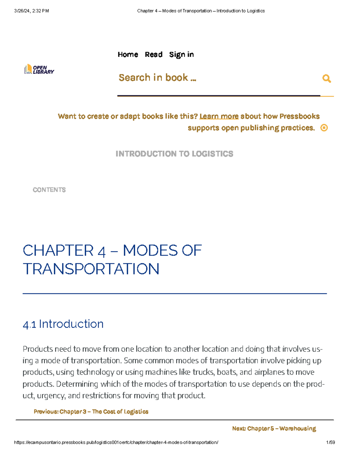 Chapter 4 – Modes of Transportation – Introduction to Logistics - Home ...
