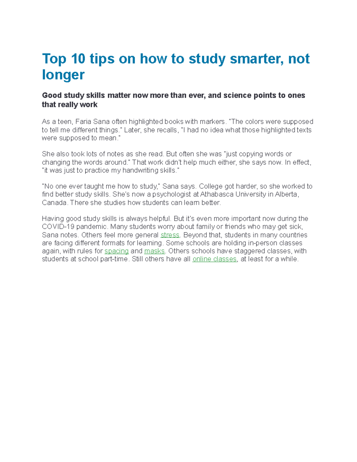 Top 10 tips on how to study smarter - “The colors were supposed to tell ...