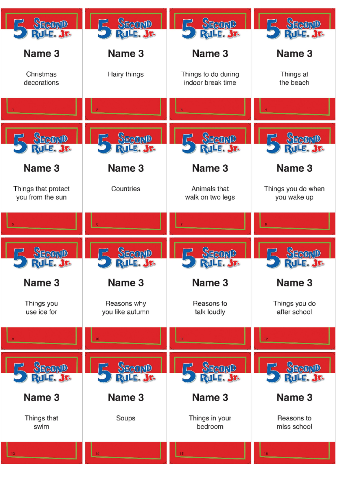 5SRJ Red - For game - 5 SECOND RULE 5 SECOND RULE 5 SECOND RULE 5 ...