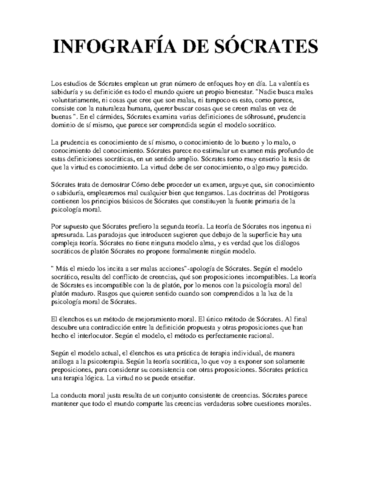 Infografía de Sócrates RMSD 1.A Psico - INFOGRAFÍA DE SÓCRATES Los ...