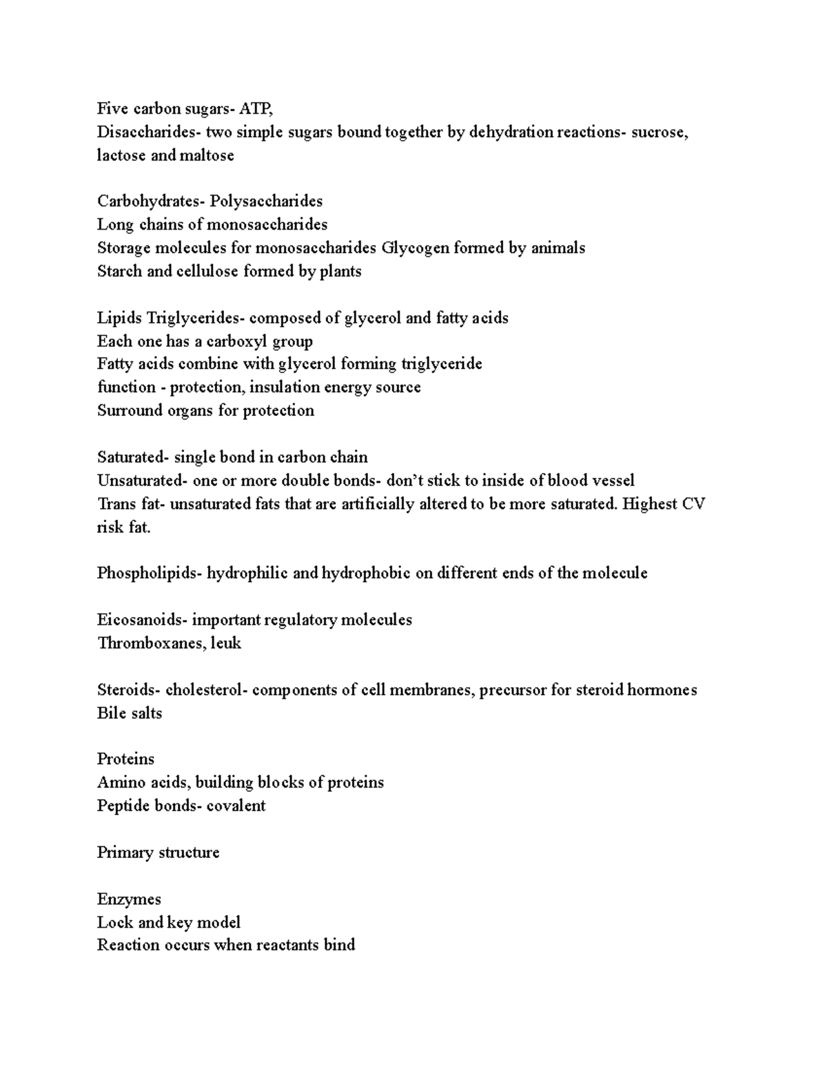 ATP Anatomy - Lecture notes - Five carbon sugars- ATP, Disaccharides ...