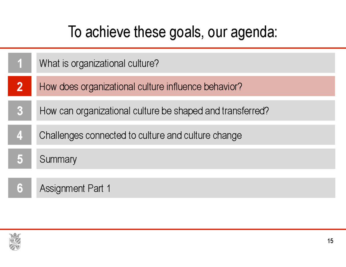 OTD Culture Lecture Part 2 Slides - To achieve these goals, our agenda ...
