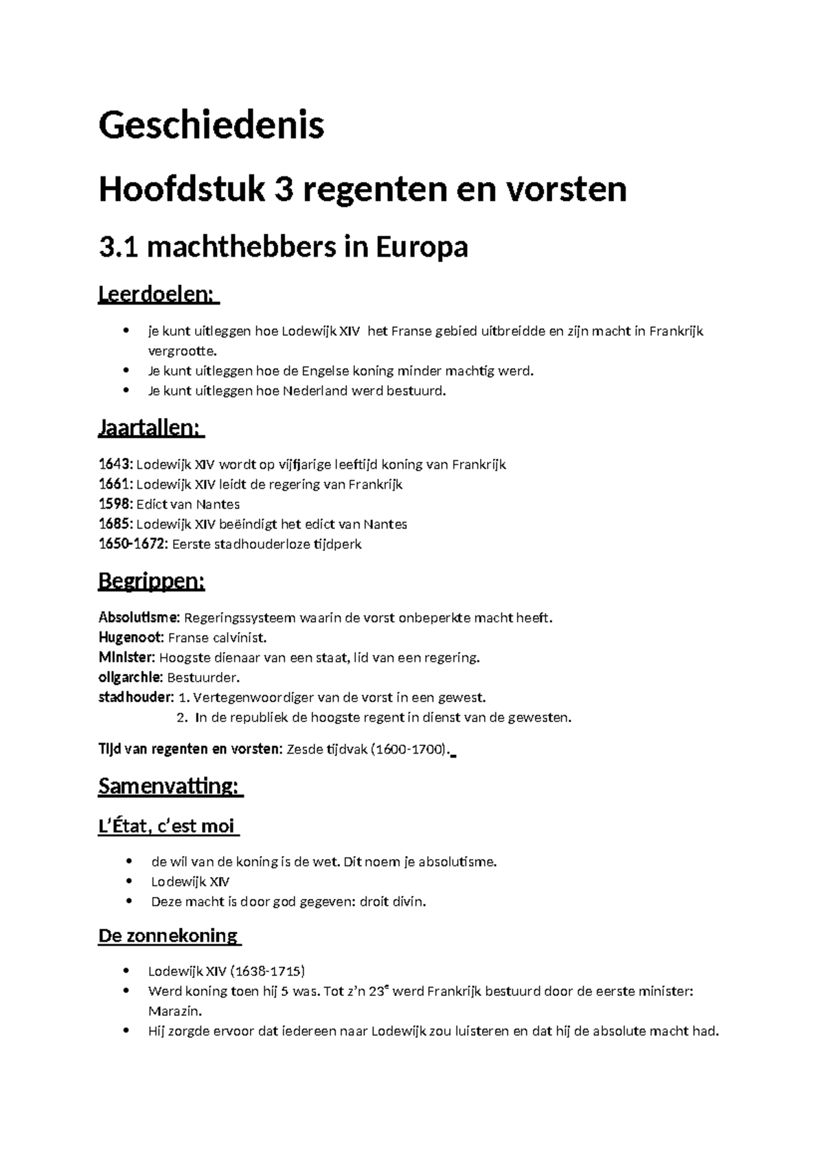 Geschiedenis hoofdstuk 3 - Je kunt uitleggen hoe de Engelse koning ...