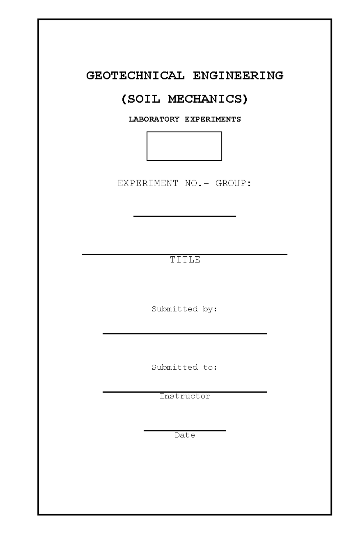 Geo Laboratory Liquid Limit - GEOTECHNICAL ENGINEERING (SOIL MECHANICS ...