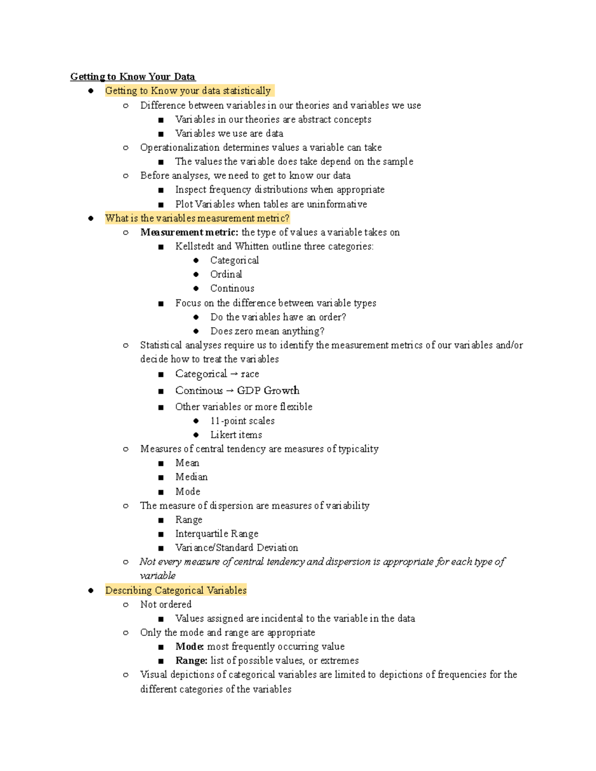 Getting To Know Your Data - Getting to Know Your Data Getting to Know ...