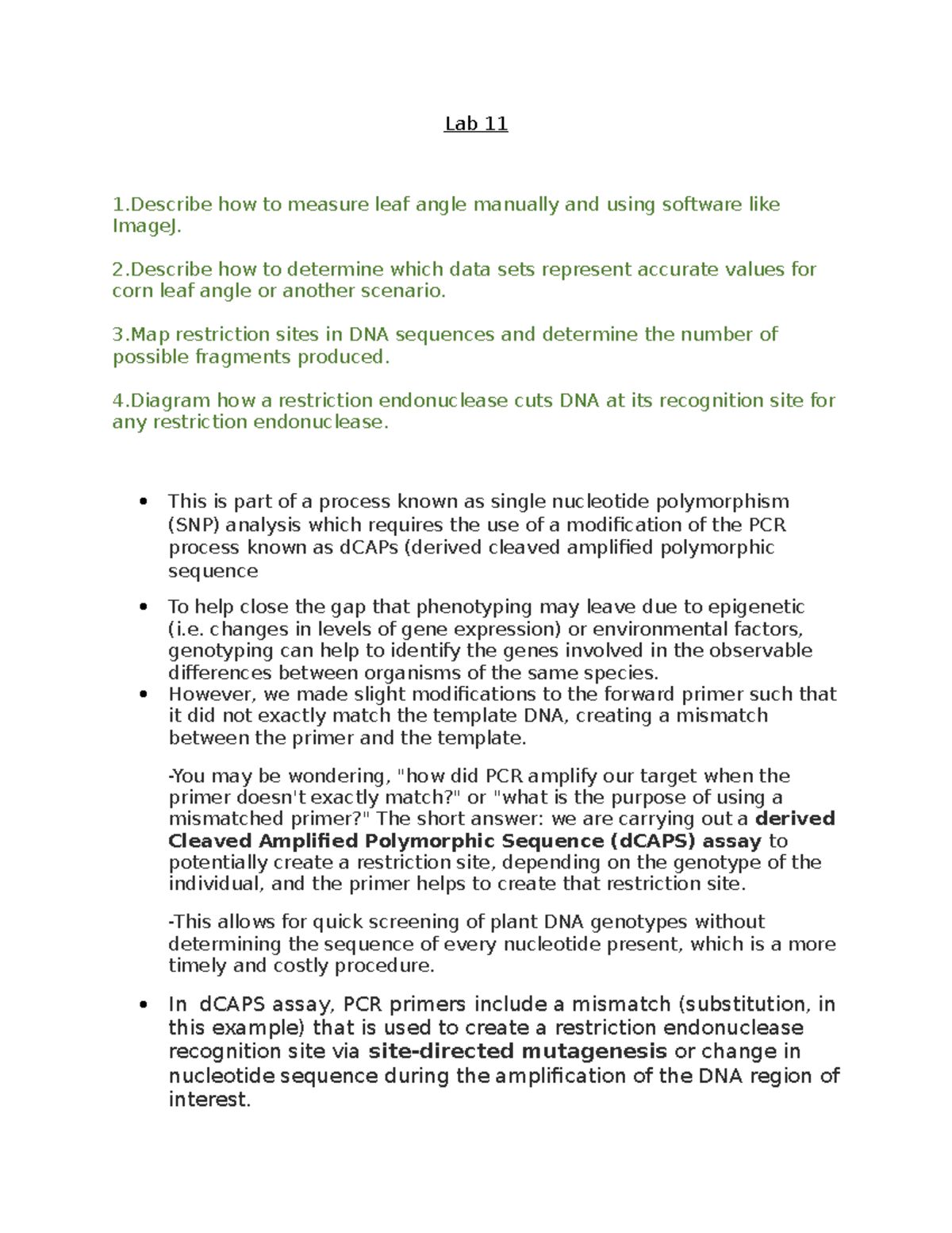 Lab 11 - A review - Lab 11 1 how to measure leaf angle manually and using software like ImageJ ...