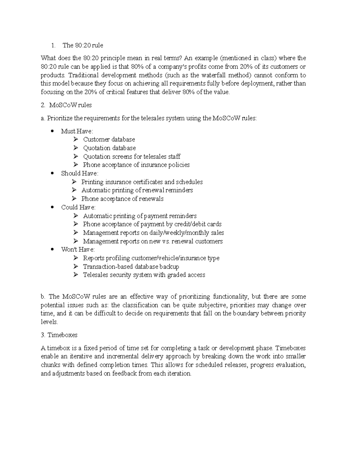 comp1682finalyearproject - The 80:20 rule What does the 80:20 principle ...