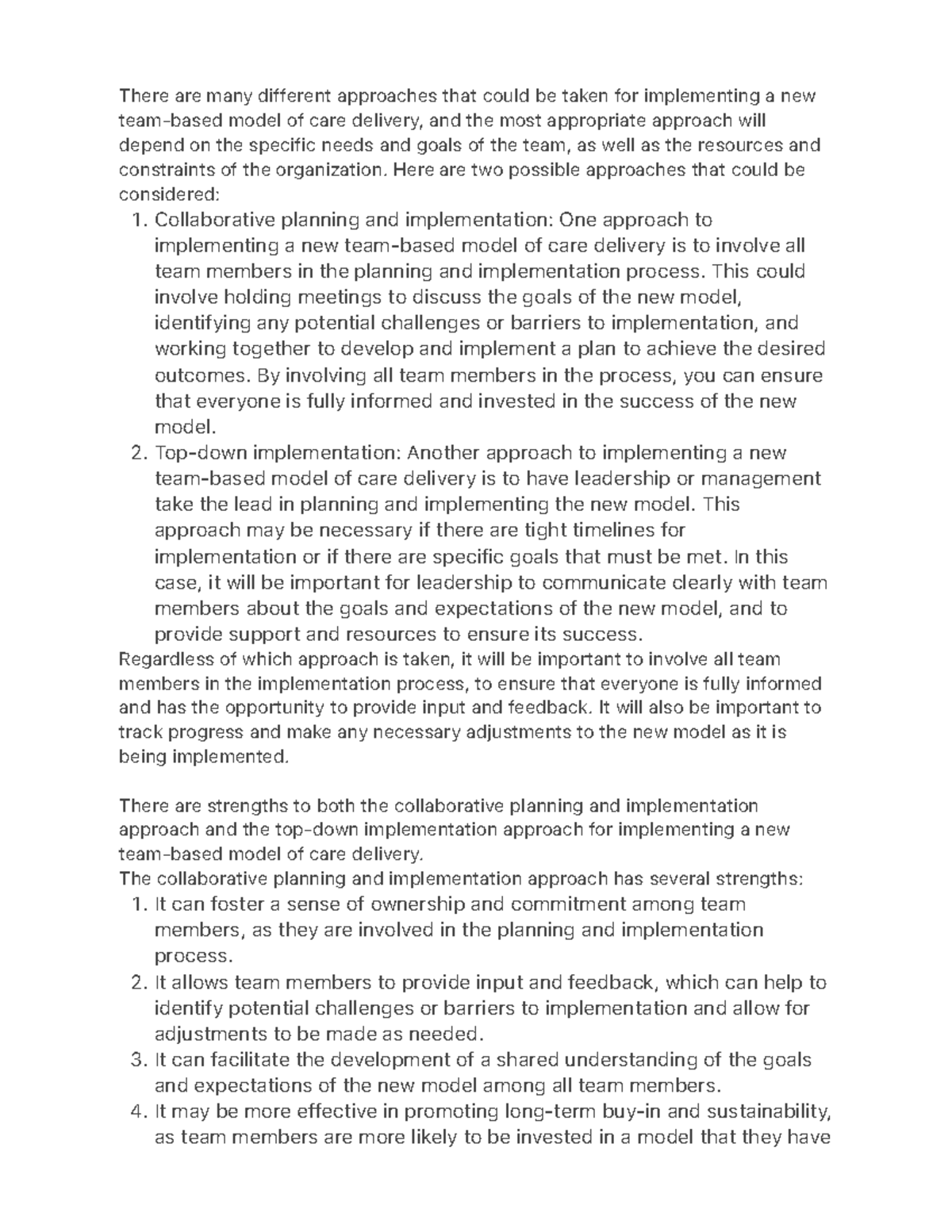Approaches collabrative and top down - 1. 2. 1. 2. 3. 4. There are many ...