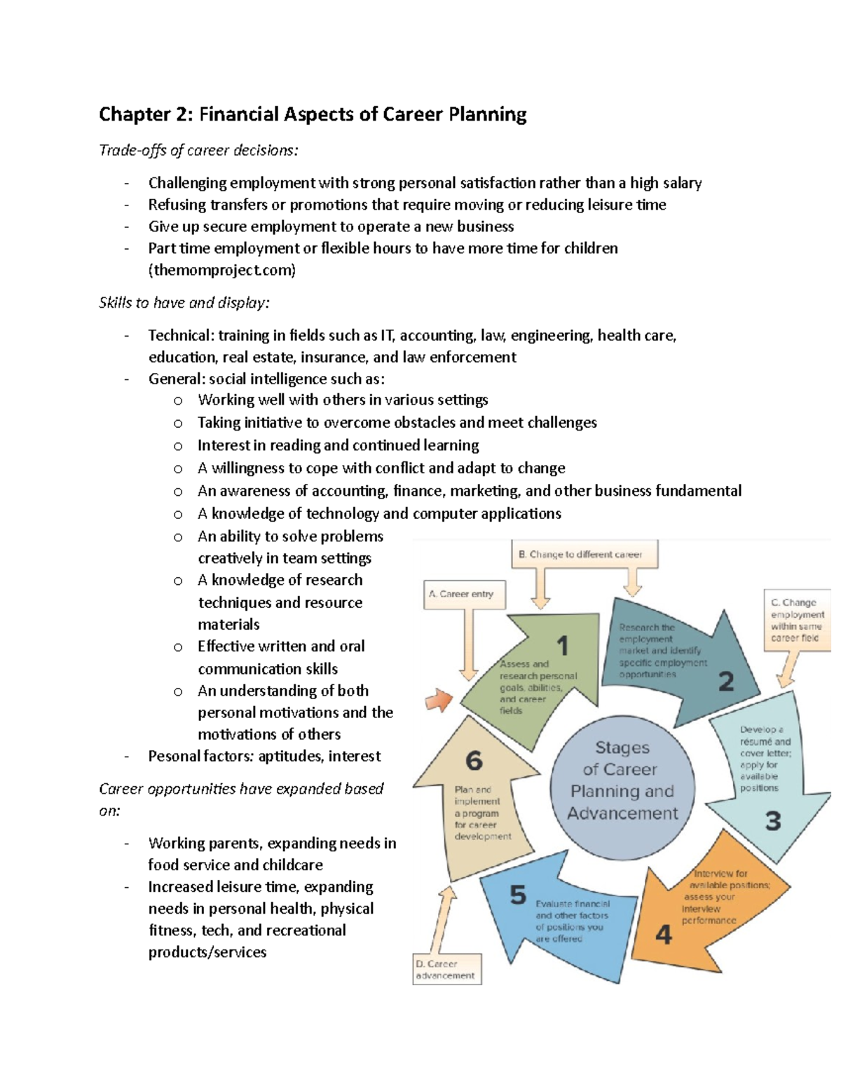 Chapter 2 Career Planning - Chapter 2: Financial Aspects of Career ...