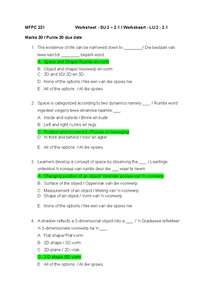 MFPC 221 Worksheet of LU 2.1 docx - MFPC 221 Worksheet - SU 2 – 2 ...