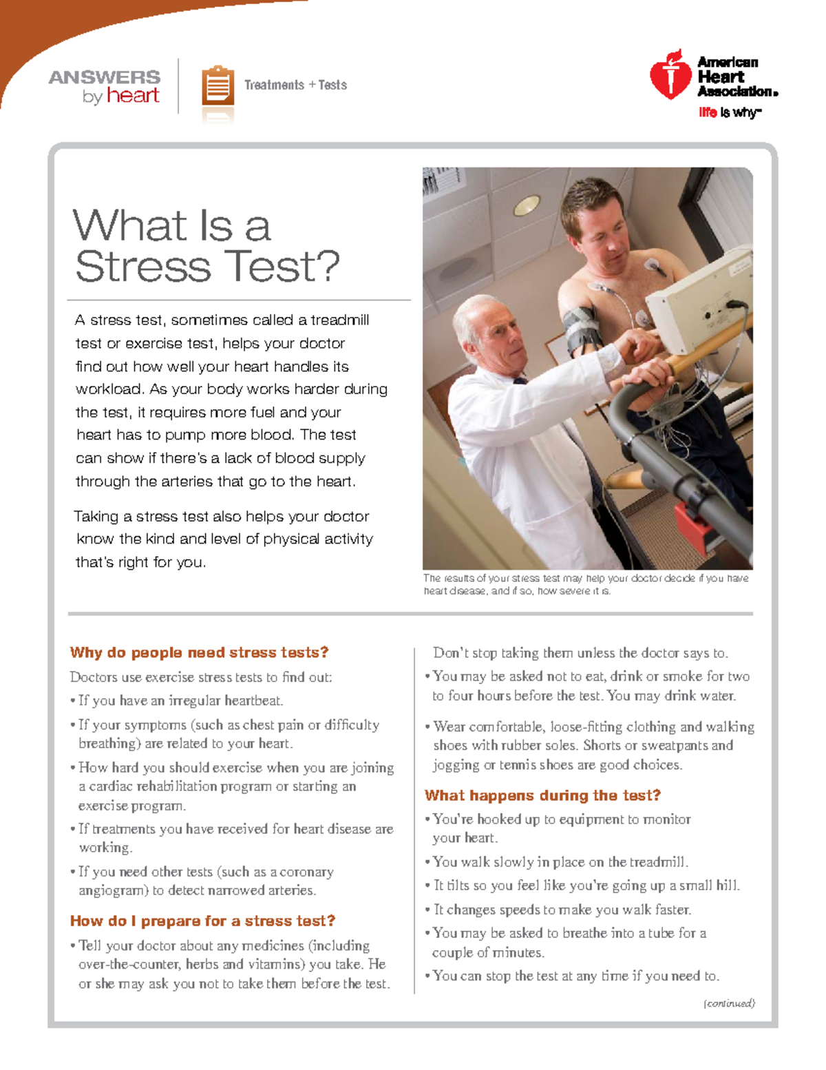 What Is a Stress Test - (continued) Why do people need stress tests ...