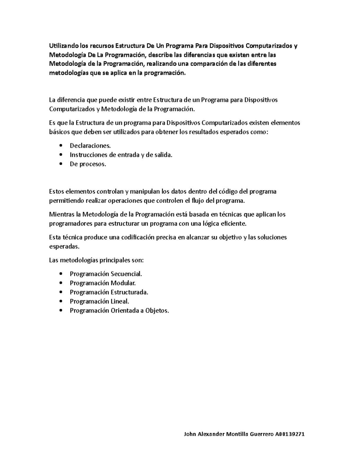 Unidad 1 y A3 - Excelente - Utilizando los recursos Estructura De Un ...