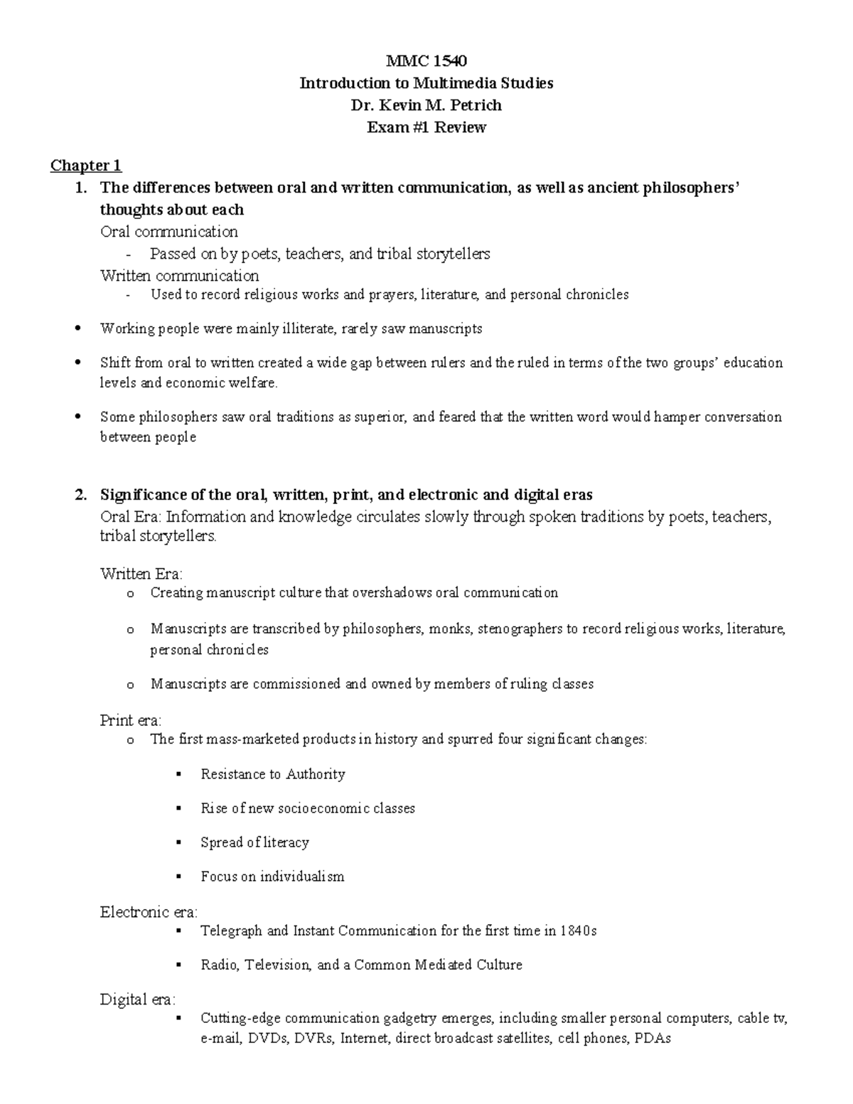 MMC 1540 Review Exam #1 - Exam 1 Study Guide - MMC 1540 Introduction to ...