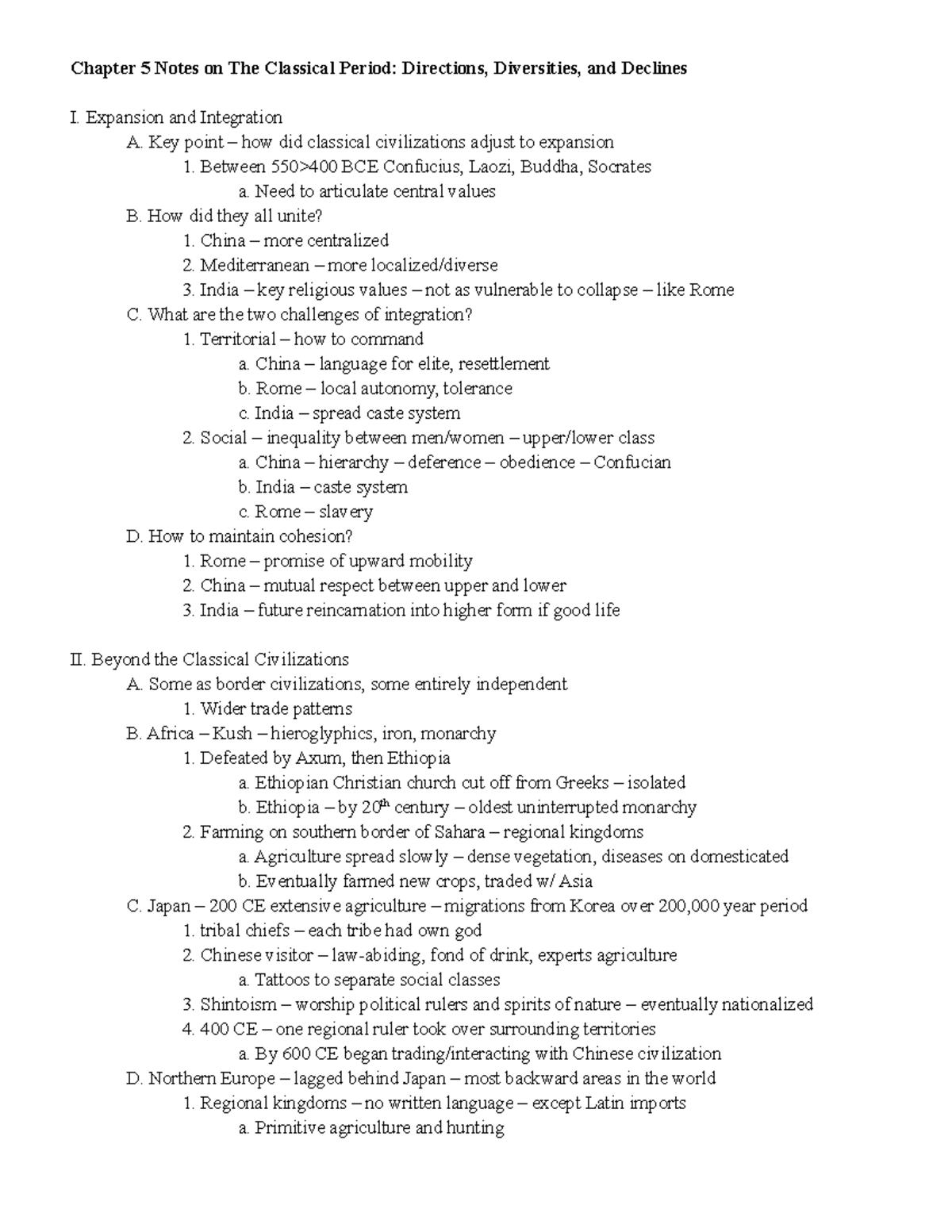 Chapter 5 Notes on The Classical Period - Expansion and Integration A ...